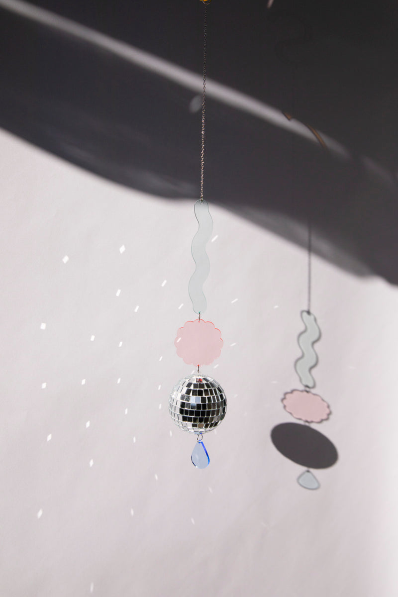 Disco Acrylic Suncatcher Strand - Wiggle Puff Drop – tiny deer studio