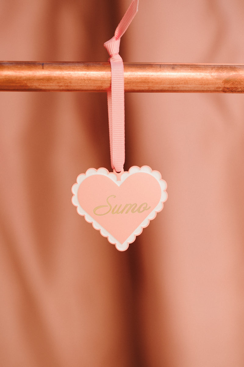 Custom Engraved Ornament - Scalloped Heart – tiny deer studio