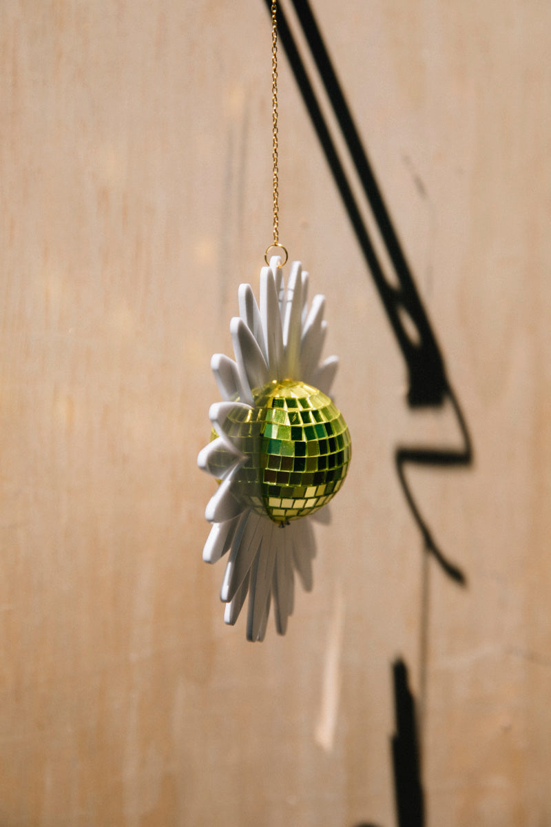MINI White Petal Daisy Disco Ball – tiny deer studio