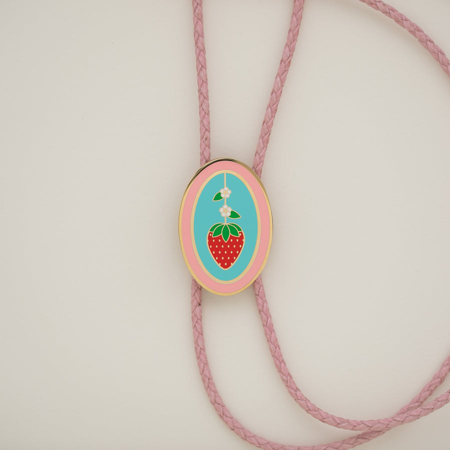 Strawberry Oval Bolo Tie – tiny deer studio